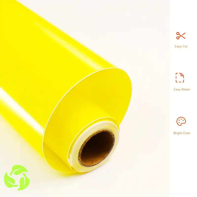 Self Adhesive Vinyl Yellow 12"x10FT Permanent Vinyl, Sticker Roll